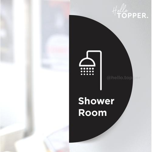 Jual Sign Board Akrilik Half Round Papan Tanda Acrylic Signage Shower ...