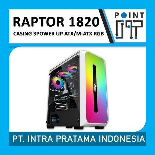 Jual Casing PC Gaming Power Up Raptor 1820 with Full RGB ATX Gaming ...