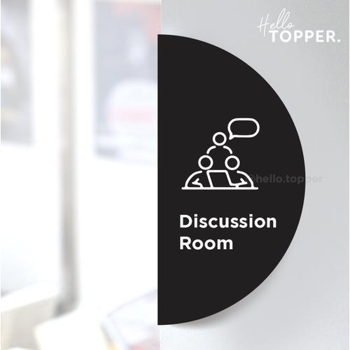 Jual Sign Board Akrilik Half Round Papan Tanda Acrylic Discussion Room ...