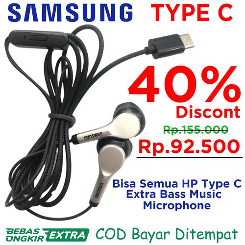 Promo Headset Type C Samsung Original Stereo Noise Canceling Earphone ...