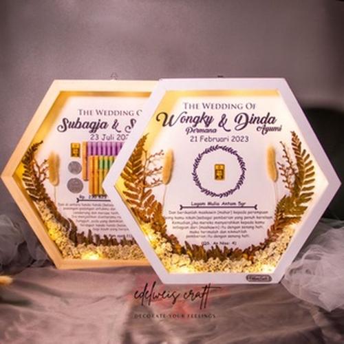 Jual FRAME MAHAR / KOTAK MAHAR / FRAME PERNIKAHAN - Natural, Small ...