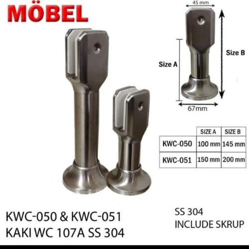 Jual KAKI PARTISI TOILET PENYANGGA PINTU TOILET KAYU KACA WC 15CM ...