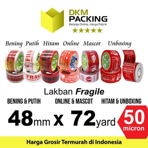 Jual Lakban FRAGILE PREMIUM Plakban Isolasi HANDLE WITH CARE Stiker ...