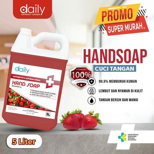 Jual Sabun Cuci Tangan Daily Antiseptik HandSoap 5 liter strawberry ...