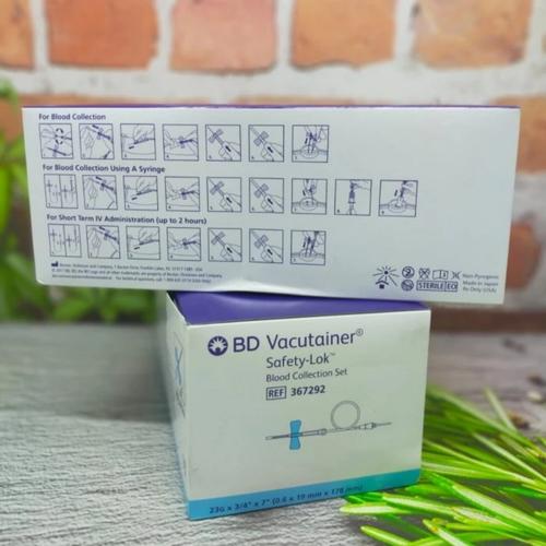 Jual BD vacutainer Needle Wing NO 23G/BD Needle Wing 23G Box 50 Pcs ...