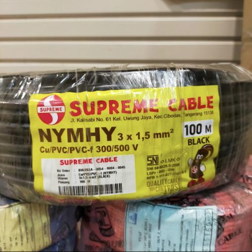 Jual KABEL NYYHY 3x1,5 NYMHY 3x1,5 SUPREME CABLE 50 METER - Jakarta ...