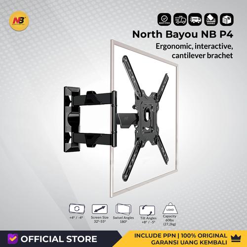Jual Bracket TV Monitor LED LCD North Bayou NB P4 NBP4 32"-55" Tilt ...