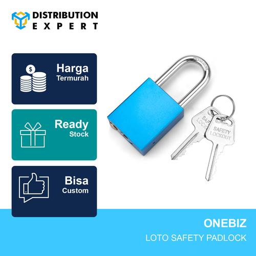 Jual Aluminium Die Cast SAFETY PADLOCK Blue Biru Certificate Original ...
