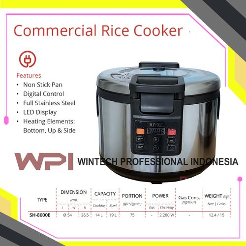 Jual Getra SH-8600E Rice Cooker Listrik Pemanas Penanak Nasi Komersial ...