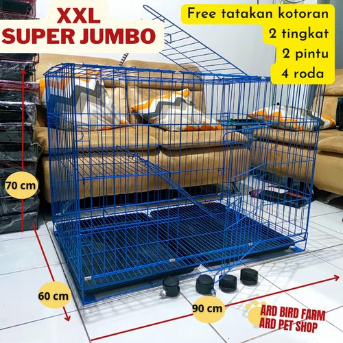 Promo Kandang kucing lipat super jumbo size XXL 90x60 tinggi 70 cm ...