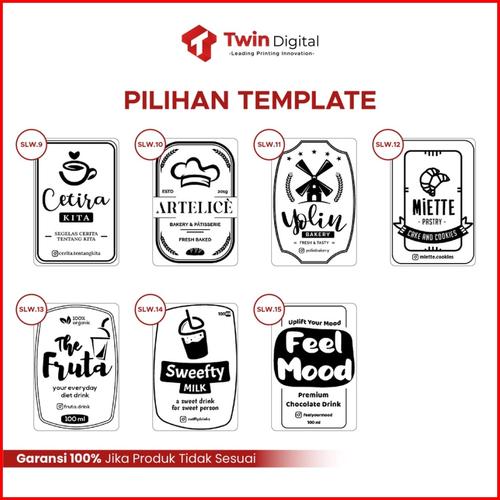 Jual Twindigital Custom Stiker Label Transparan Tinta Putih Label ...