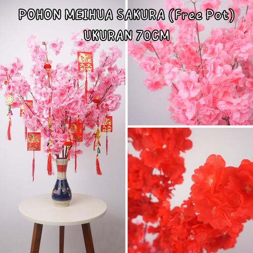 Jual Tanaman Pohon Hias Imlek Ranting Bunga Meihua Sakura Plastik ...