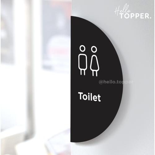 Jual Sign Board Akrilik Half Round Papan Tanda Acrylic Signage Toilet ...