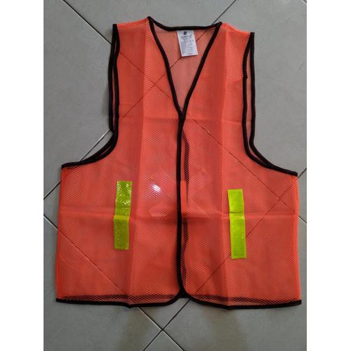 Jual ROMPI PROYEK POLYSTER ORANGE SAFETY VEST ORANGE - Jaring Orange ...