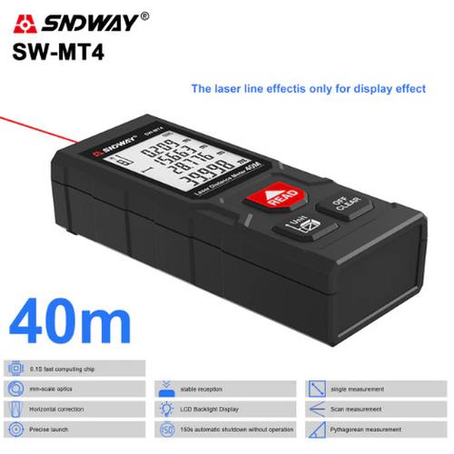 Jual SNDWAY Rangefinder Meteran Laser Merah 40 - 100 Meter SW-MT/MS ...