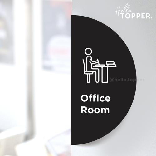 Jual Sign Board Akrilik Half Round Papan Tanda Acrylic Signage Office ...