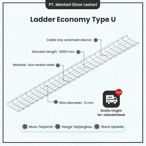 Jual Cable Management Pelindung Kabel Listrik Tray Wiremesh Hotdip 100 ...