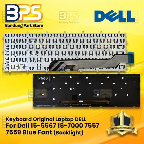 Jual Keyboard Original Laptop Dell 15-5567 15-7000 7556 Blue Font ...