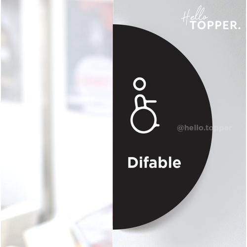 Jual Sign Board Akrilik Half Round Papan Tanda Acrylic Signage Difabel ...