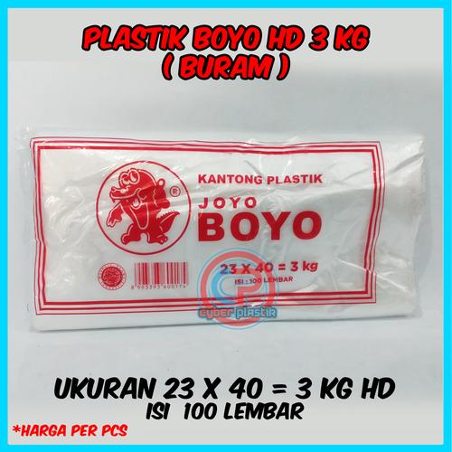 Jual Plastik Boyo HD 3 kg Buram ukuran 23 x 40 isi 100 lembar - Kab ...
