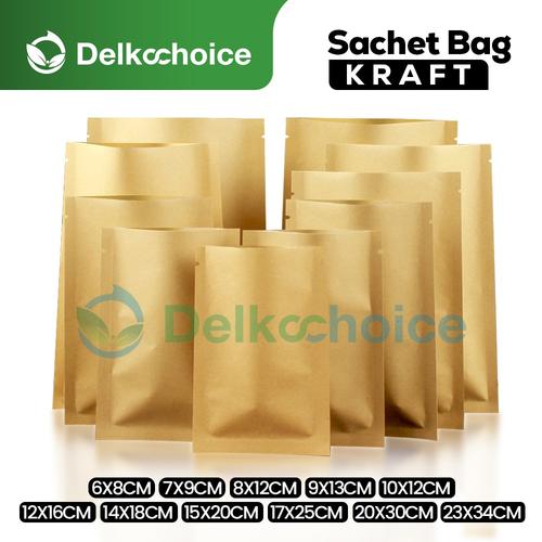 Jual KEMASAN SASET KRAFT PAPPER SACHET BUNGKUS KOPI BUMBU DELKOCHOICE ...