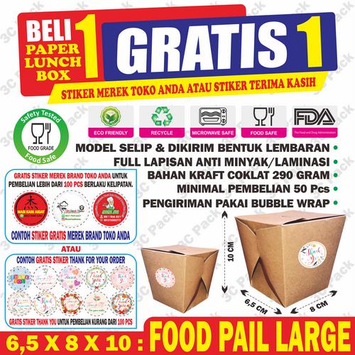 Jual Food Pail Large 290 gram Rice Box Kotak Nasi Kualitas Premium ...
