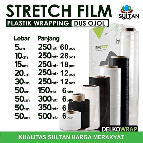 Jual Plastik Stretch Film Plastik Wrap Wrapping Bening Hitam Dus Ojol ...