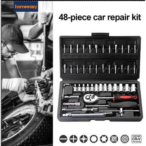 Jual Homeeasy Kunci SOK 46 PC Set Socket (1/4 ") Full Lengkap Socket ...