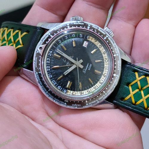 Jual jam tangan vintage Enicar Sherpa all original GMT Baton Hands ...