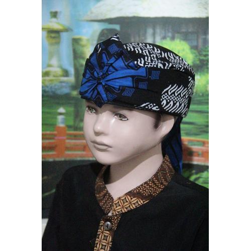 Jual blankon iket sunda jawa atas tutup ukran dewasa & anak (IKTA BIRU ...