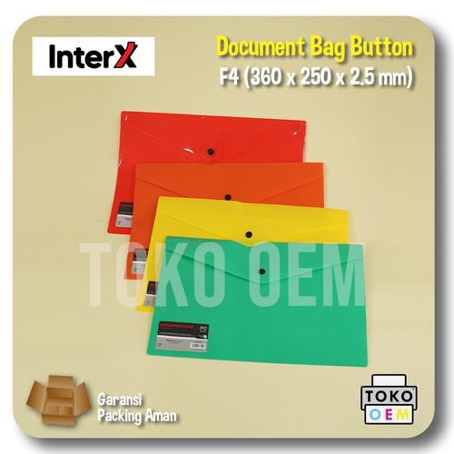 Jual Document Bag Button Folio/F4/FC/ Map Kancing Tempat Dokumen InterX ...