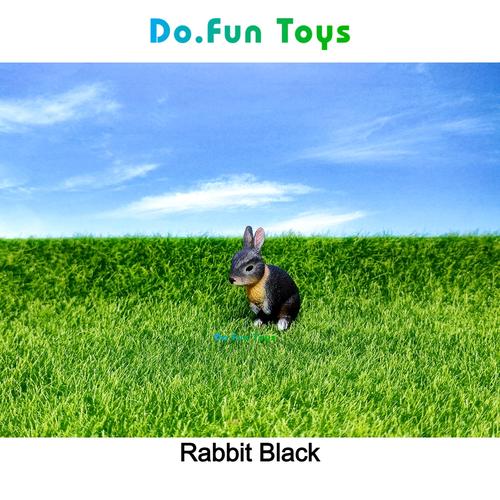 Jual New Rabbit Animal Figure / Miniatur Mainan Kelinci - Rabbit Black ...