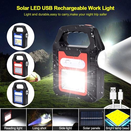 Jual Lampu Senter Sorot LED Portabel Tenaga Surya Lampu Kerja Lentera ...