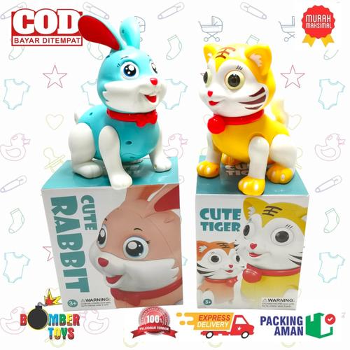 Jual MAINAN ANAK ROBOT CUTE TIGER RABBIT HARIMAU KELINCI JALAN BATERAI ...