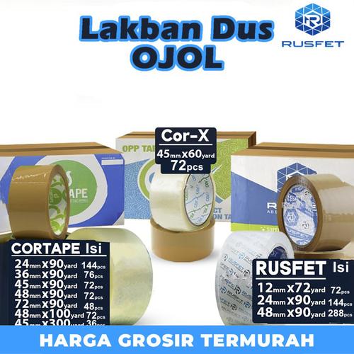 Jual Lakban Bening Selotip Cokelat Plakban Isolasi Tape OPP DUS OJOL ...