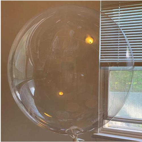 Jual Balon PVC 24 inch transparant BOBO Biru Stretch 1 pack isi 50 ...