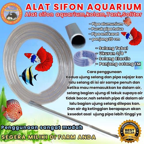 Jual alat sifon aquarium kolam tank Soliter selang 1 meter - Kab ...
