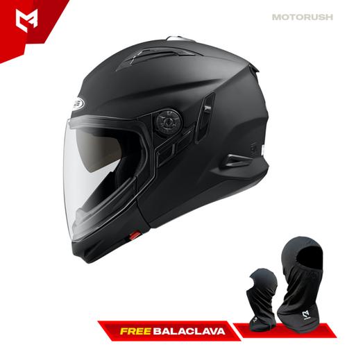 Jual ZEUS HELMET ZS 613C MATT BLACK MODULAR DOUBLE VISOR HELM ZEUS ZS ...