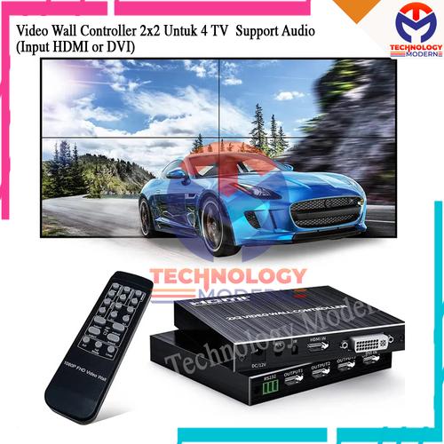 Jual 2x2 HDMI Video Wall Controller (Menggabungkan 4 TV Jadi 1 Tampilan ...
