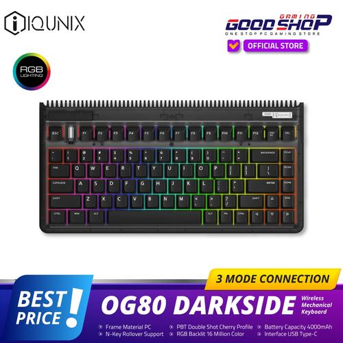 Promo IQUNIX OG80 DarkSide Wireless Mechanical Keyboard - TTC ACE Cicil ...