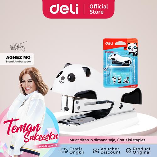 Jual Deli E0453 Hekter-Panda Mini Stapler #10 w/staples Black/white ...