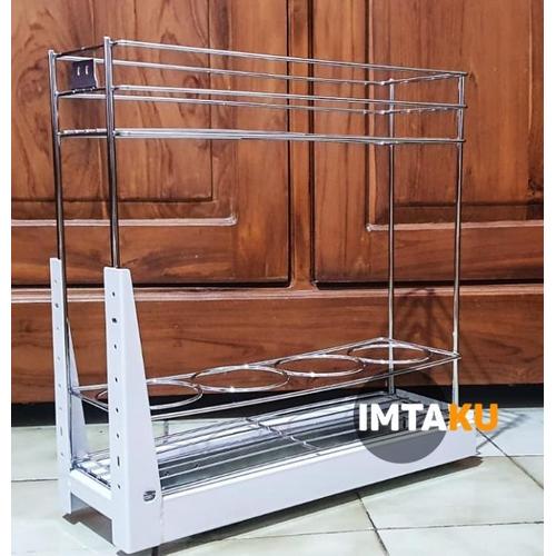 Jual Rak Botol Tarik Stainless Untuk Kitchen Set Sc 27316 [Ready ...