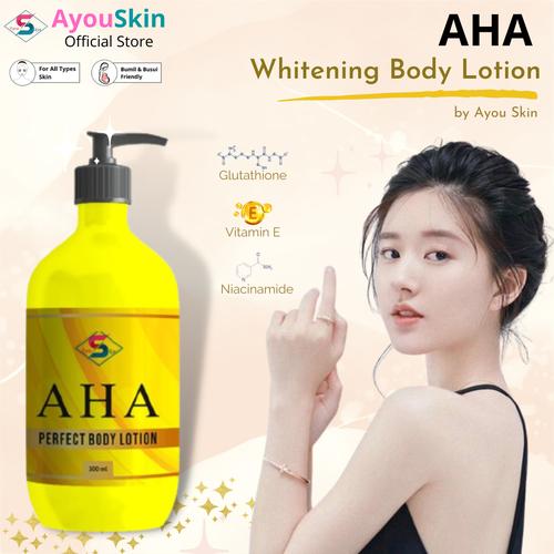 Jual AHA Whitening Body Lotion 300 mL Pemutih Badan BPOM Mencerahkan ...