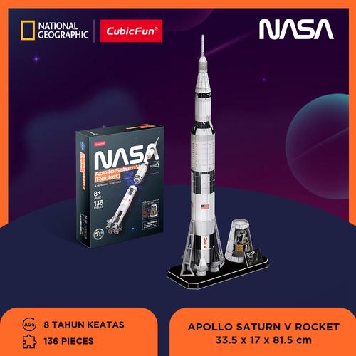 Promo Cubicfun NASA Apollo Saturn V Rocket DS1059h - 3D Puzzle ...