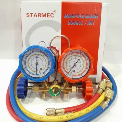 Jual Alat Isi Freon Manifold Double Selang R32 R410 Merk Starmec ...