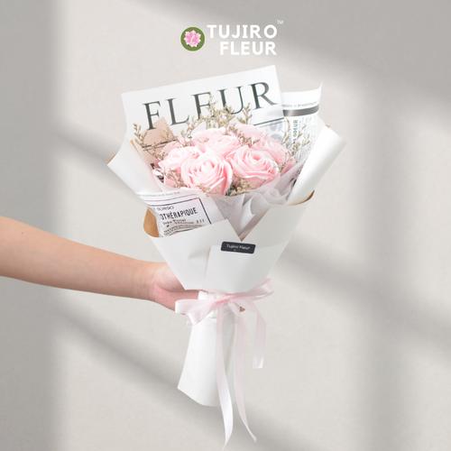 Jual Tujiro Fleur Belle Soap Flower Rose Bouquet, Buket Mawar Pink ...