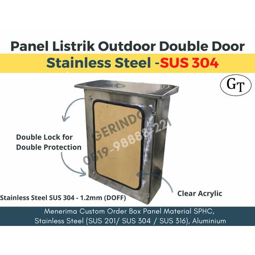 Jual Box Panel Outdoor Double Door 300x300x200mm SUS304 1.2mm DOFF GT ...