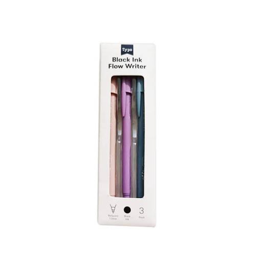 Jual Miniso 1.0mm Thin Barrel Ballpoint Pens 3 pcs-Pink & Purple & Blue ...