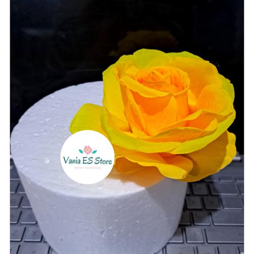 Jual Topper Cake Rose Flower / Bunga Mawar Palsu Dekorasi Kue - Yellow ...