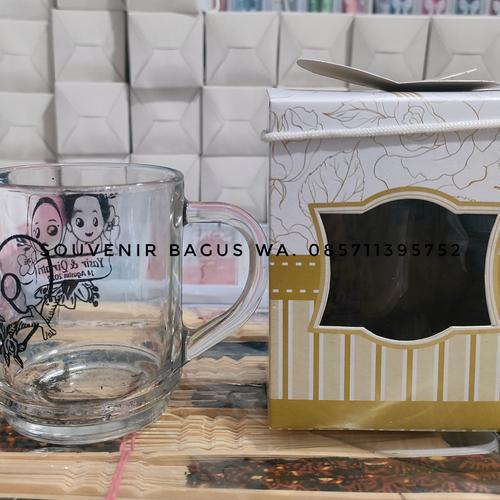 Jual Souvenir gelas/Gelas gagang+sablon+kemasan box - Jakarta Barat ...